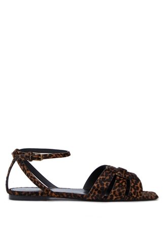 Kadın Tribute Leopar Desenli Deri Sandalet Kahverengi 36 EU Kadın Tribute Leopar Desenli Deri Sandalet Kahverengi 36 EU