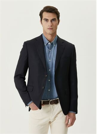 Pal Zileri Erkek Lacivert Yün Ceket 54 It