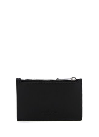 Bottega Veneta Erkek Siyah Örgü Dokulu Deri Kartlık EU