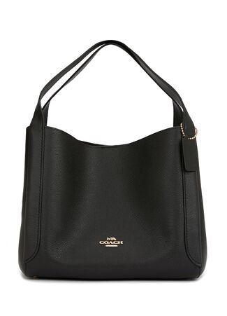 Coach Kadın Siyah Logolu Deri Hobo EU Coach Kadın Siyah Logolu Deri Hobo EU