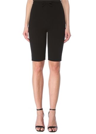 Miu Kadın Siyah Fiyonk Detaylı Biker Şort 40 IT