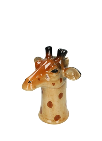 Room Diaries Kahverengi Zürafa Formlu Seramik Vazo Siyah