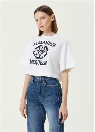 Alexander McQueen Kadın TSHIRT Beyaz 38 IT