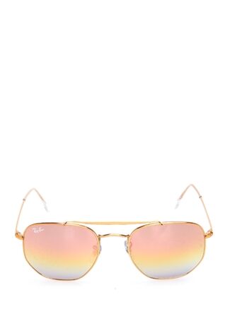 Ray-Ban Kadın Pembe Degradeli Kare Formlu Güneş Gözlüğü Kahverengi 54 EU