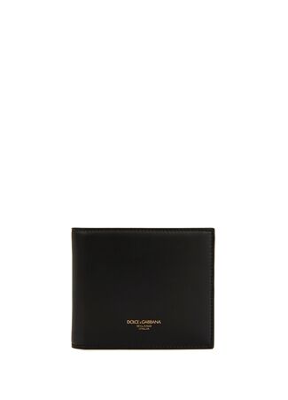 Dolce&Gabbana Erkek Siyah Logo Detaylı Deri Cüzdan EU
