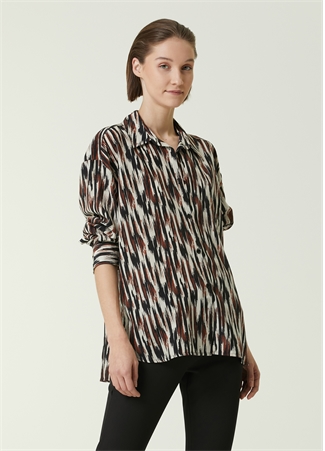 Beymen Collection Kadın Colorblocked Desenli Gömlek Kahverengi 42 Beymen Collection Kadın Colorblocked Desenli Gömlek Kahverengi 42