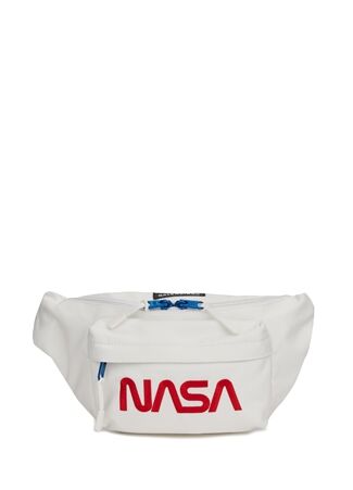 Balenciaga Erkek Beyaz Logolu Bel Çantası EU