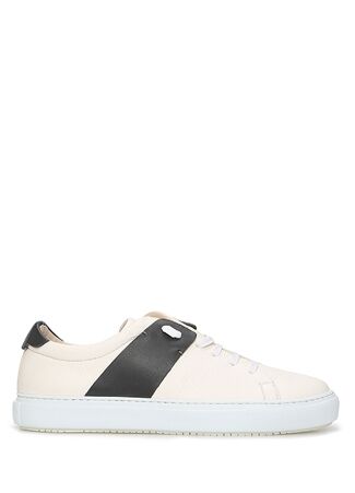 Pal Zileri Erkek Beyaz Gri Deri Sneaker 42 EU
