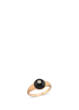 Collection Kadın Yin Yang Pırlanta Detaylı Rose Altın Rengi Yüzük EU Collection Kadın Yin Yang Pırlanta Detaylı Rose Altın Rengi Yüzük EU