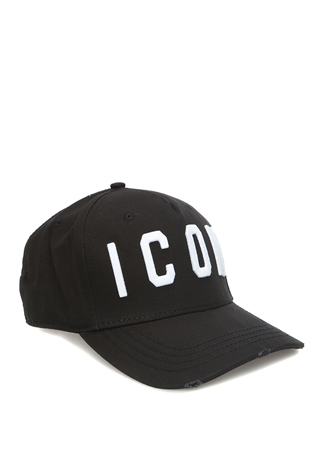 Dsquared2 Erkek Icon Siyah Logolu Şapka EU Dsquared2 Erkek Icon Siyah Logolu Şapka EU