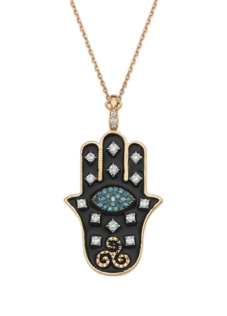 Bee Goddess Kadın Hamsa Altın Rengi Kolye Pembe EU Bee Goddess Kadın Hamsa Altın Rengi Kolye Pembe EU