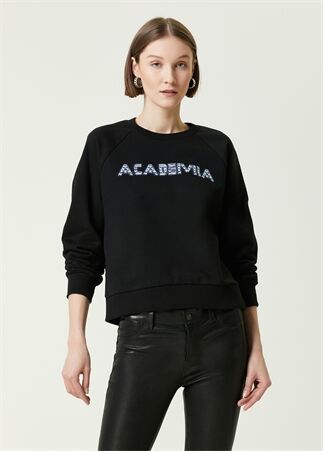 Academia Kadın SWEATSHIRT Siyah S EU