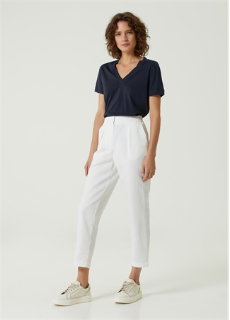 Beymen Club Kadın Beyaz Pili Detaylı Pantolon 42 EU
