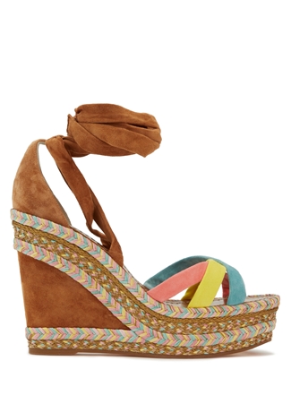 Christian Louboutin Kadın Lagoadonna Taba Topuklu Süet Espadril 35 EU Christian Louboutin Kadın Lagoadonna Taba Topuklu Süet Espadril 35 EU
