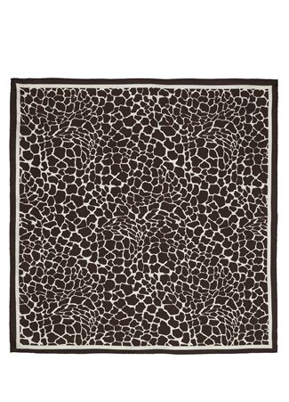 Beymen Club Kadın Zürafa Desenli 70x70 cm İpek Eşarp EU