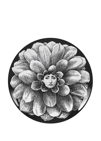 Fornasetti Tema e Variazioni no 124 Porselen Dekoratif Tabak Siyah Fornasetti Tema e Variazioni no 124 Porselen Dekoratif Tabak Siyah