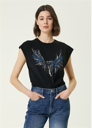 Zadig&voltaire Kadın Cecilia Eagle Antrasit Bisiklet Yaka T-shirt Siyah S Eu Zadig&voltaire Kadın Cecilia Eagle Antrasit Bisiklet Yaka T-shirt Siyah S Eu
