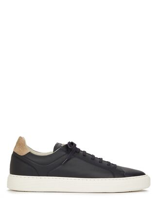 Brunello Cucinelli Erkek Lacivert Deri Sneaker 42 EU