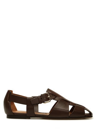Emme Parsons Kadın Kahverengi Pencere Detaylı Deri Sandalet 40 EU