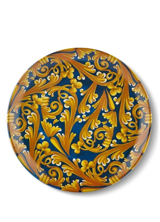 Chiara Alessi Capri Mavi Desenli Melamin Tabak