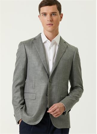 Pal Zileri Erkek Yeşil Kelebek Yaka Yün Ceket 50 IT