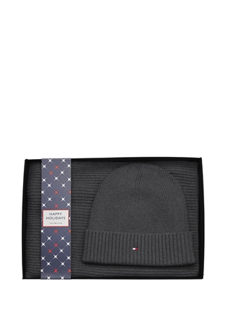 Tommy Hilfiger Erkek Pima Cotton Cashmere Gri Hediye Seti EU