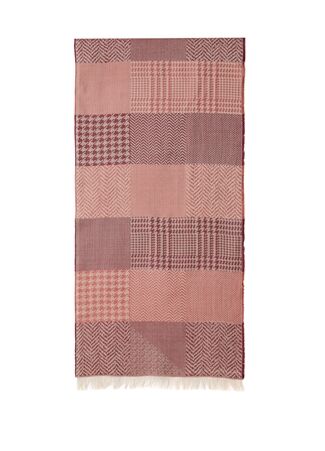 Beymen Club Kadın Bordo Patchwork Desenli Atkı EU