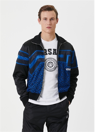 Versace Erkek Siyah Mavi Logo Desenli Sweatshirt S Eu Versace Erkek Siyah Mavi Logo Desenli Sweatshirt S Eu