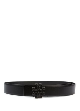 Tory Burch Kadın Siyah Logo Tokalı Deri Kemer S EU