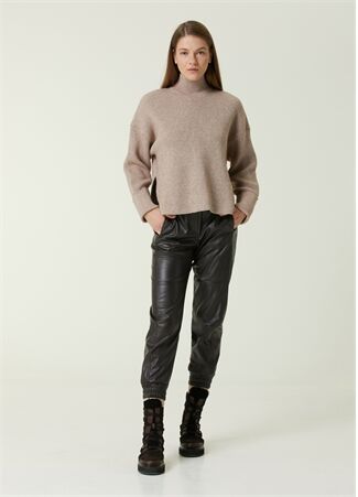 Beymen Club Kadın Kahverengi Suni Deri Jogger Pantolon 42