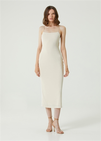 Significant Other Kadın Evelyn Bej İnce Askılı Midi Elbise 4 US Significant Other Kadın Evelyn Bej İnce Askılı Midi Elbise 4 US