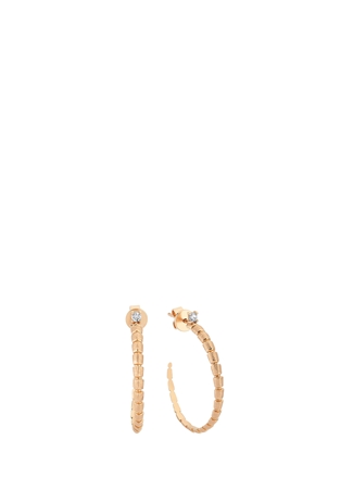 Collection-Selda Jewellery Kadın Dragon Tek Taş Pırlantalı Altın Rengi Küpe EU