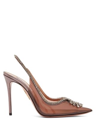 Aquazzura Kadın Seduction Crystal Bej Topuklu Ayakkabı 36 EU Aquazzura Kadın Seduction Crystal Bej Topuklu Ayakkabı 36 EU