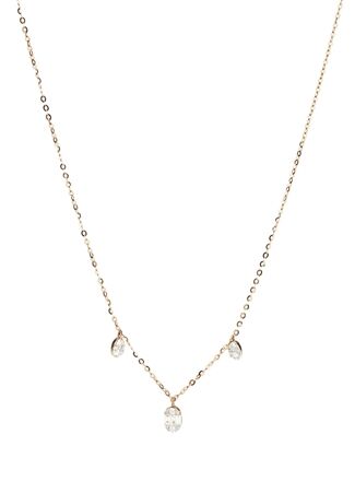 Collection Kadın Sallantılı Taş Detaylı Altın Rengi Kolye EU