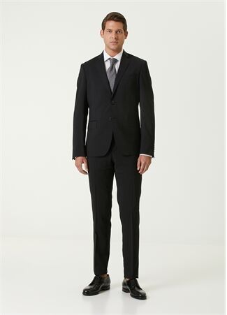 Palzileri Lab Erkek Siyah Kelebek Yaka Yün Takım Elbise 50 IT
