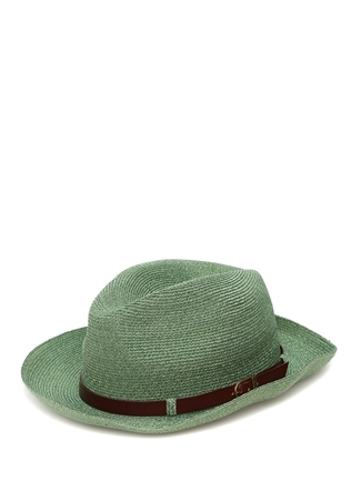 Grevi Erkek Yeşil Kemer Detaylı Hasır Dokulu Şapka M EU Grevi Erkek Yeşil Kemer Detaylı Hasır Dokulu Şapka M EU