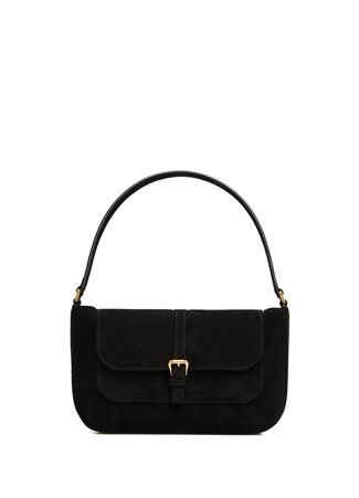 By Far Kadın Siyah Süet Omuz Çantası EU