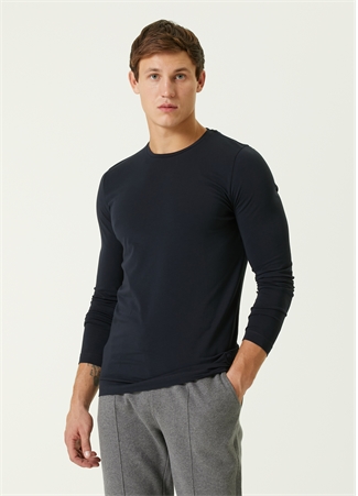 Corneliani Erkek Lacivert Uzun Kollu T-shirt 52 IT Corneliani Erkek Lacivert Uzun Kollu T-shirt 52 IT