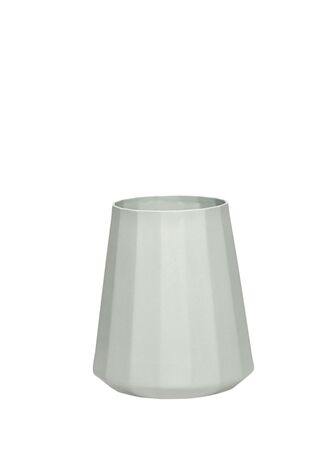 Hübsch Çizgi Dokulu Porselen Vazo Yeşil