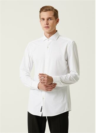 Boss Erkek Beyaz Açık Yaka Gömlek 40 IT