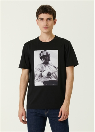 Limitato Erkek Siyah Figür Baskılı T-shirt S EU Limitato Erkek Siyah Figür Baskılı T-shirt S EU