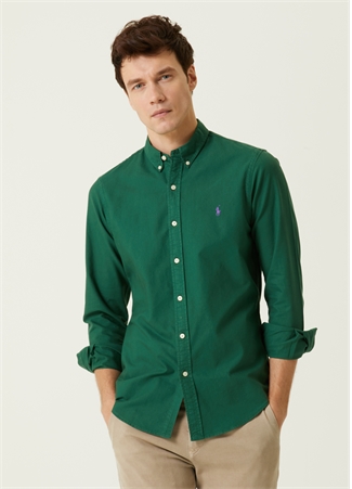 Polo Ralph Lauren Erkek Yeşil Düğmeli Yaka Gömlek S EU Polo Ralph Lauren Erkek Yeşil Düğmeli Yaka Gömlek S EU