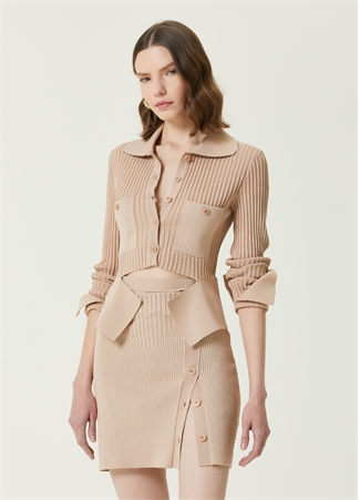 Adamo Kadın Nude Polo Yaka Kesim Detaylı Crop Bluz Pembe Xs Eu Adamo Kadın Nude Polo Yaka Kesim Detaylı Crop Bluz Pembe Xs Eu