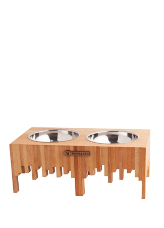 Wood&Tail Sur Medium Kedi Köpek Mama ve Su Kabı Kahverengi M EU Wood&Tail Sur Medium Kedi Köpek Mama ve Su Kabı Kahverengi M EU