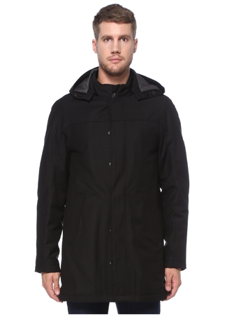 Beymen Collection Erkek Siyah Kapüşonlu Parka 52 IT