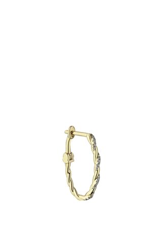 Her Story Kadın Mini Feminine Mystique Pırlantalı Altın Rengi Küpe EU