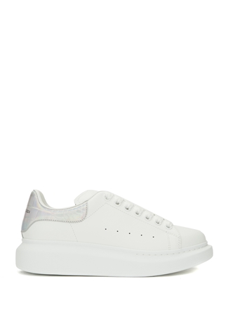 Alexander McQueen Kadın Oversize Beyaz Silver Deri Sneaker 36 EU