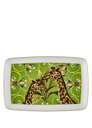 Chiara Alessi Giardino Zürafa Desenli Seramik Servis Tabağı Çok Renkli Chiara Alessi Giardino Zürafa Desenli Seramik Servis Tabağı Çok Renkli