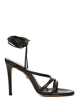 Divarese Kadın Siyah Deri Sandalet 36 Eu