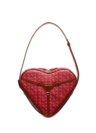 Manc Kadın Regina George Vegan Deri Omuz Çantası Kırmızı Eu